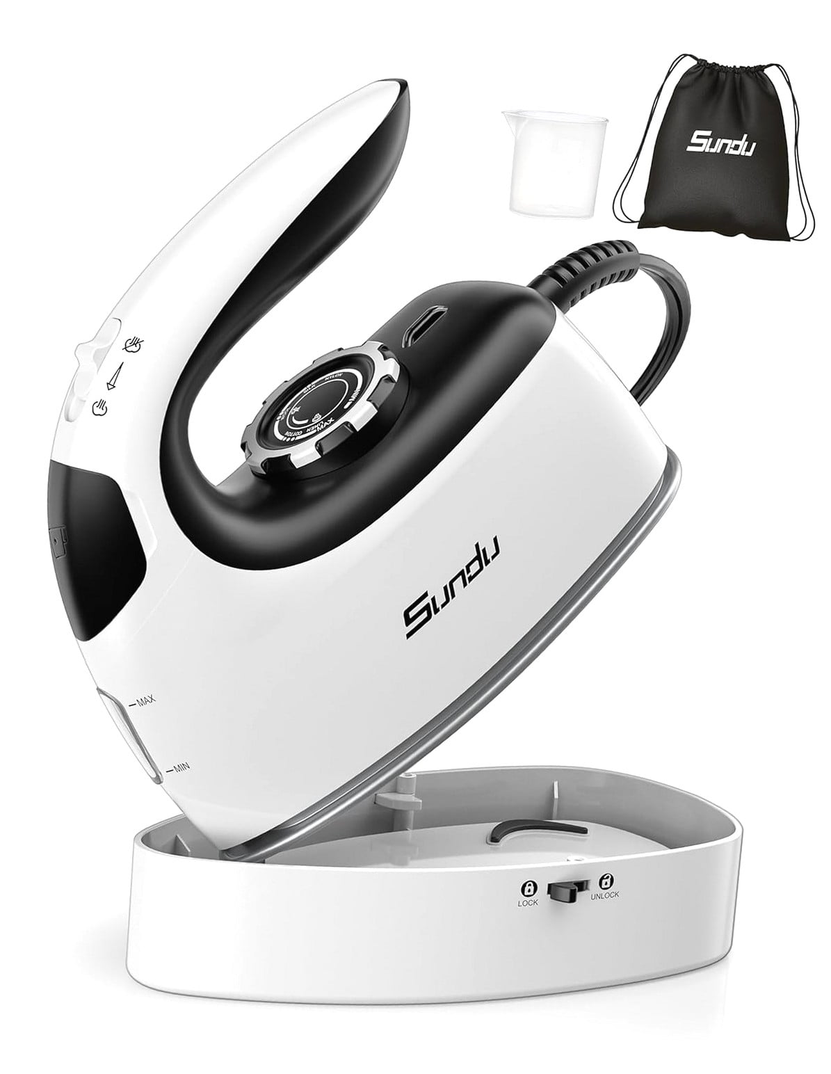 Fuliko Travel Iron with , 1000W Non-Stick Soleplate Small Iron for ...