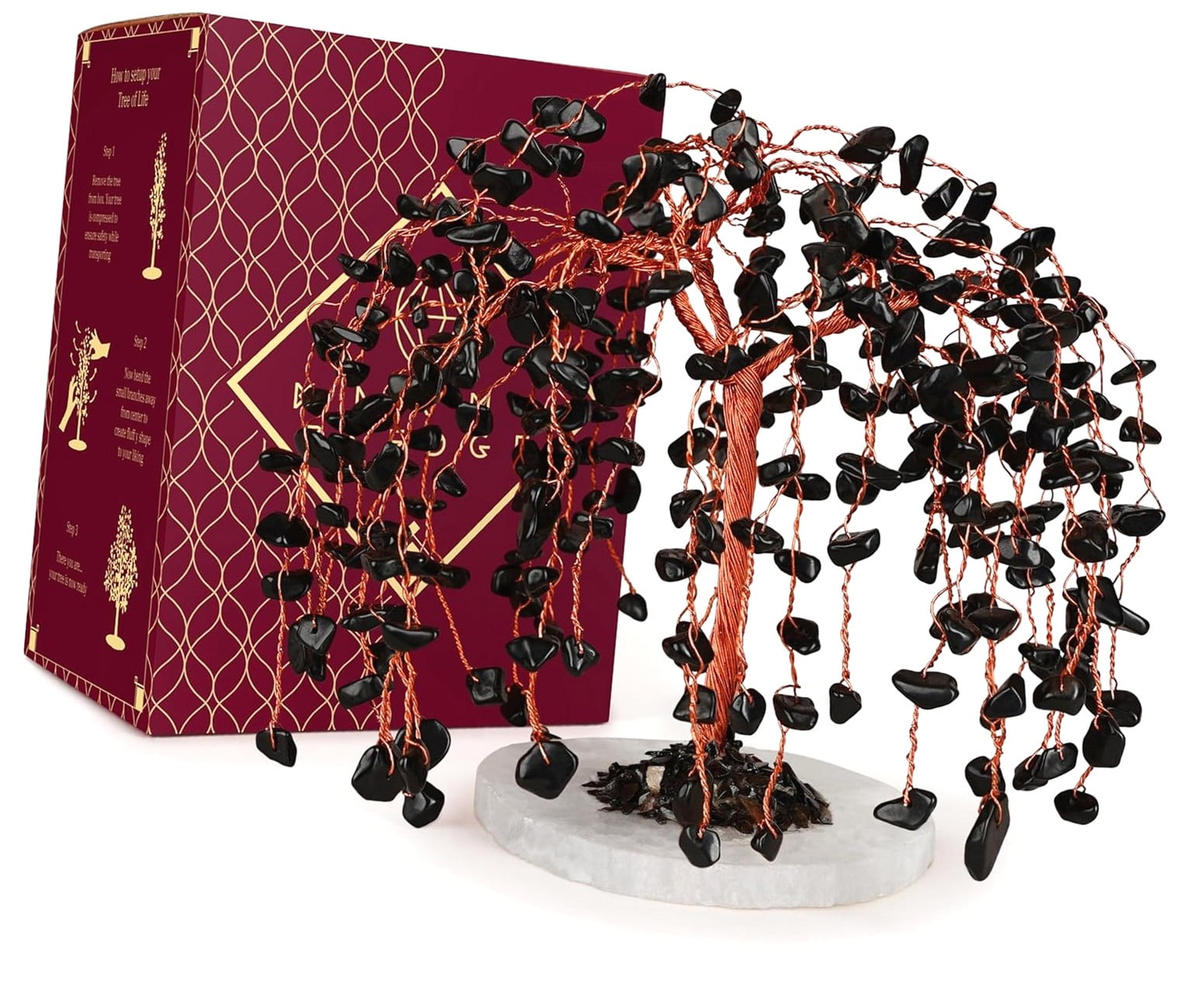 Fuliko Tree of Life Chakra, and Office Desk Decor, Feng Shui Bonsai ...