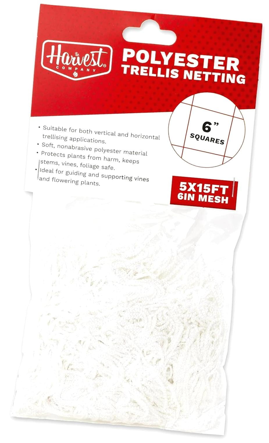 Fuliko Trellis Netting, 6 Inch Mesh Garden Support for Vegetables and ...