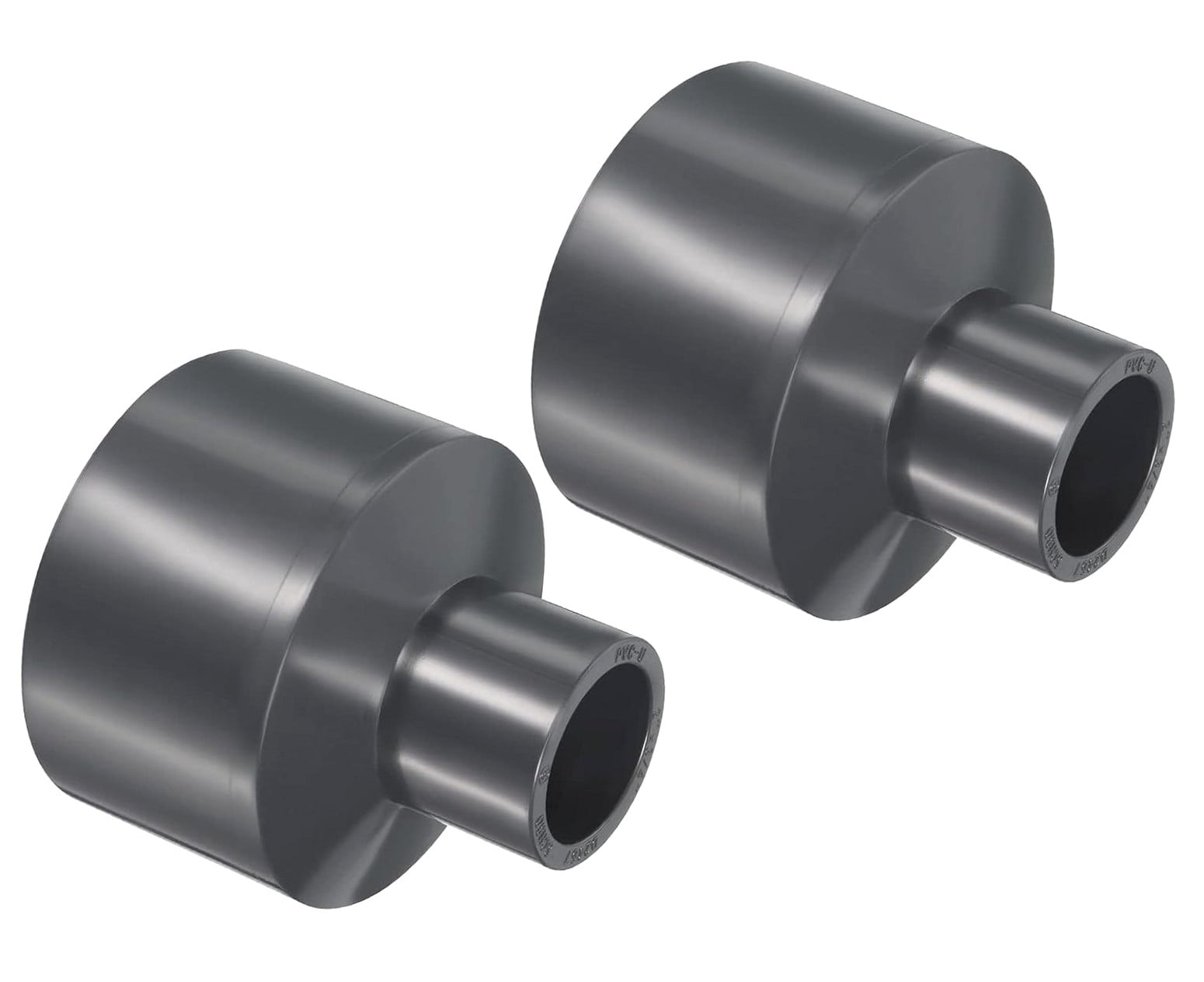 Fuliko UPVC Reducer Pipe 2" 3/4" Schedule 80, 2-Pack Straight Adapter ...