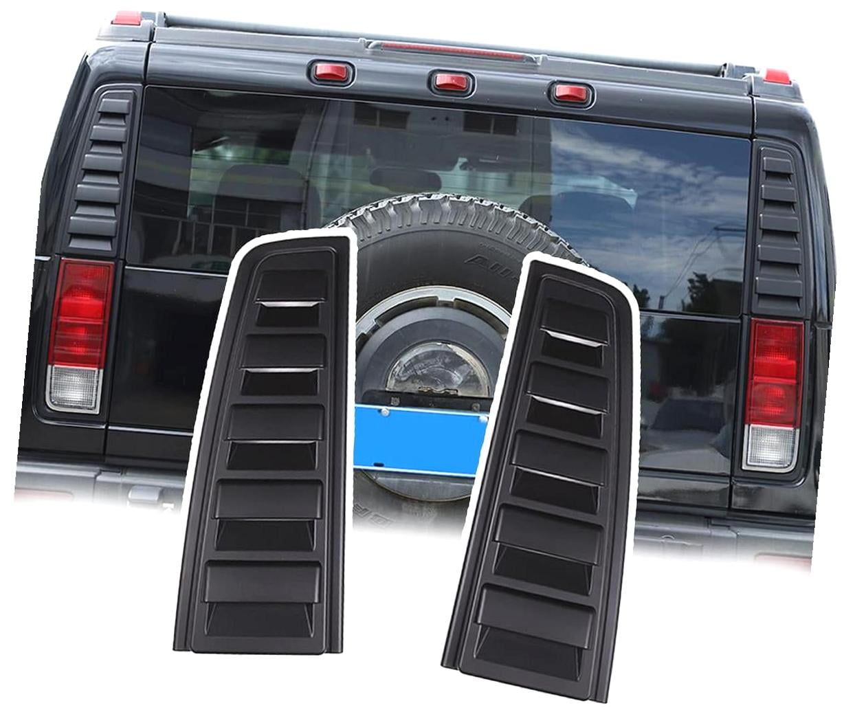 Fuliko Upper Tail Light Vent Cover for 2003-2009 Hummer H2, ABS Rear ...