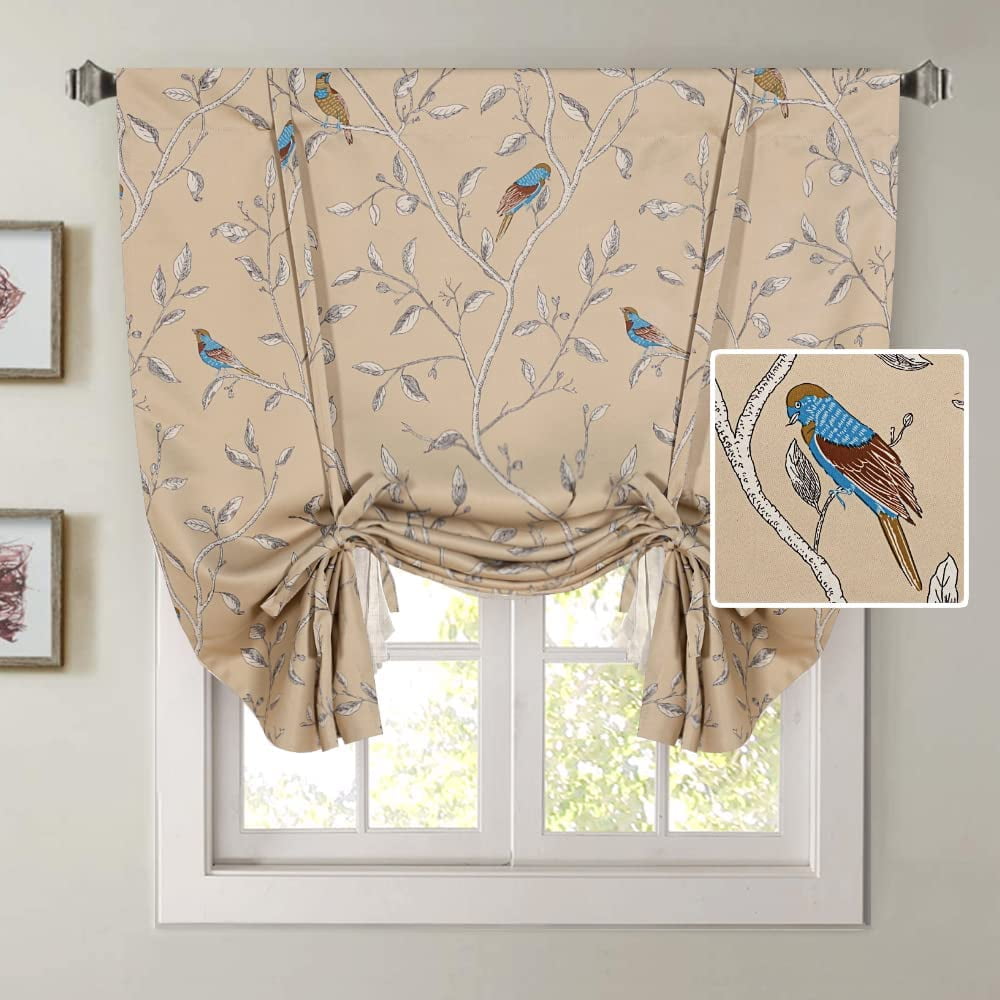 Fuliko VERSAILTEX Tie Curtain 63 Inch Length Thermal Insulated Balloon ...