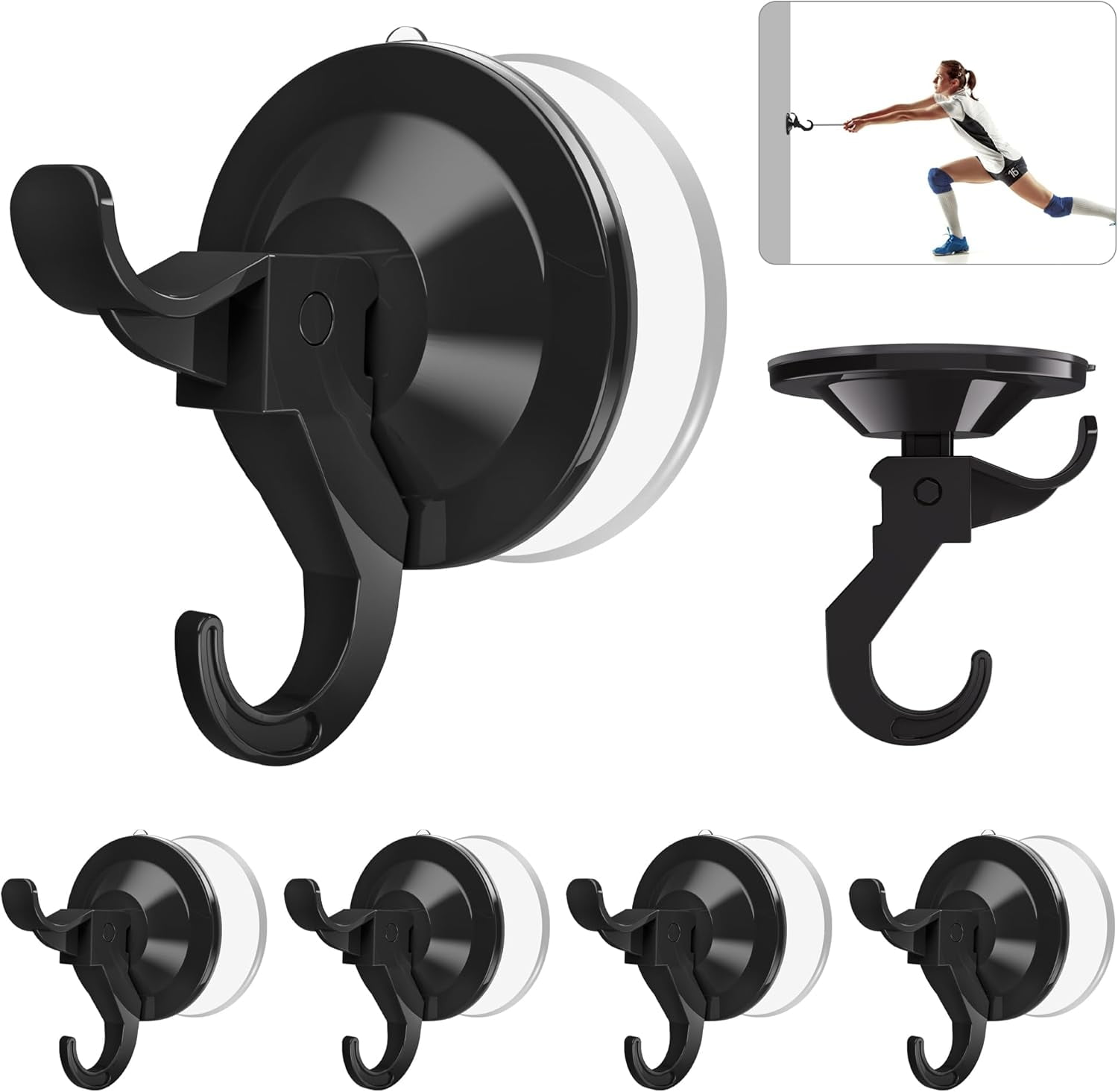 Fuliko Vacuum Set, 5-Pack Wreath Door Hangers with Adhesive Suction ...