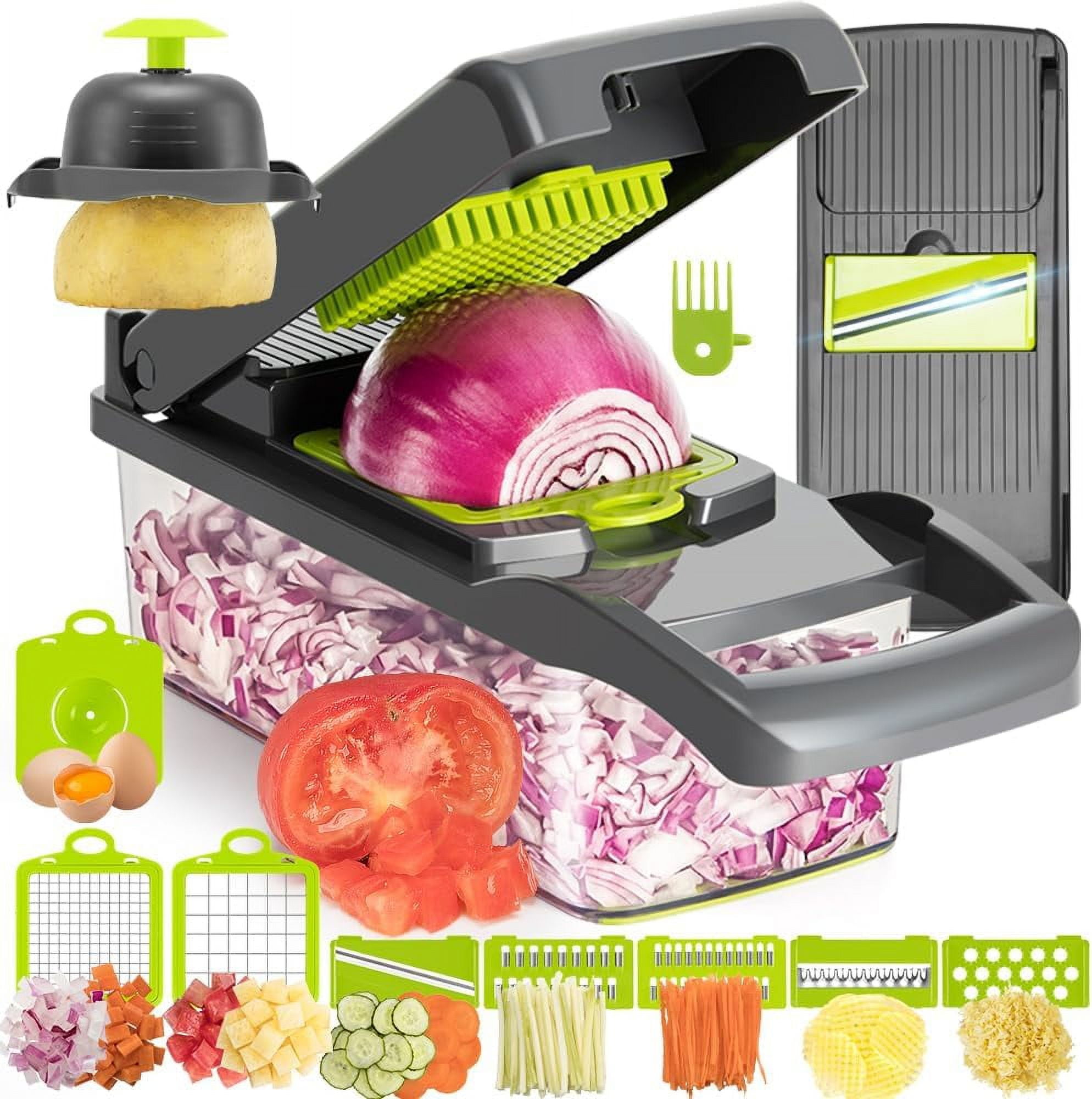 Fuliko Vegetable Chopper 12 in 1 Mandoline Veggie Slicer Onion Dicer ...