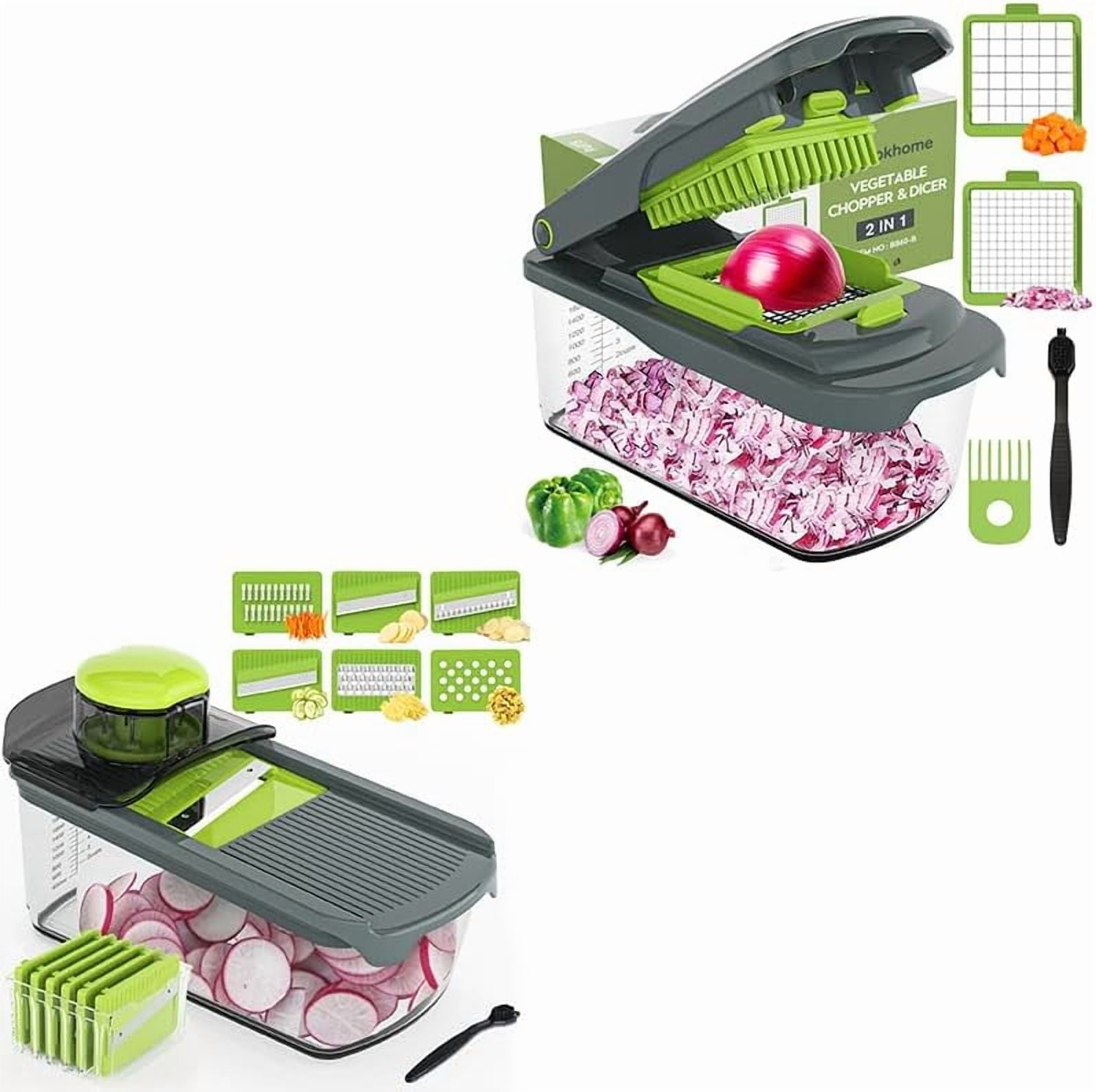 Fuliko Vegetable Slicer, 6 in 1 Multifunctional Veggie Slicer Shredder ...