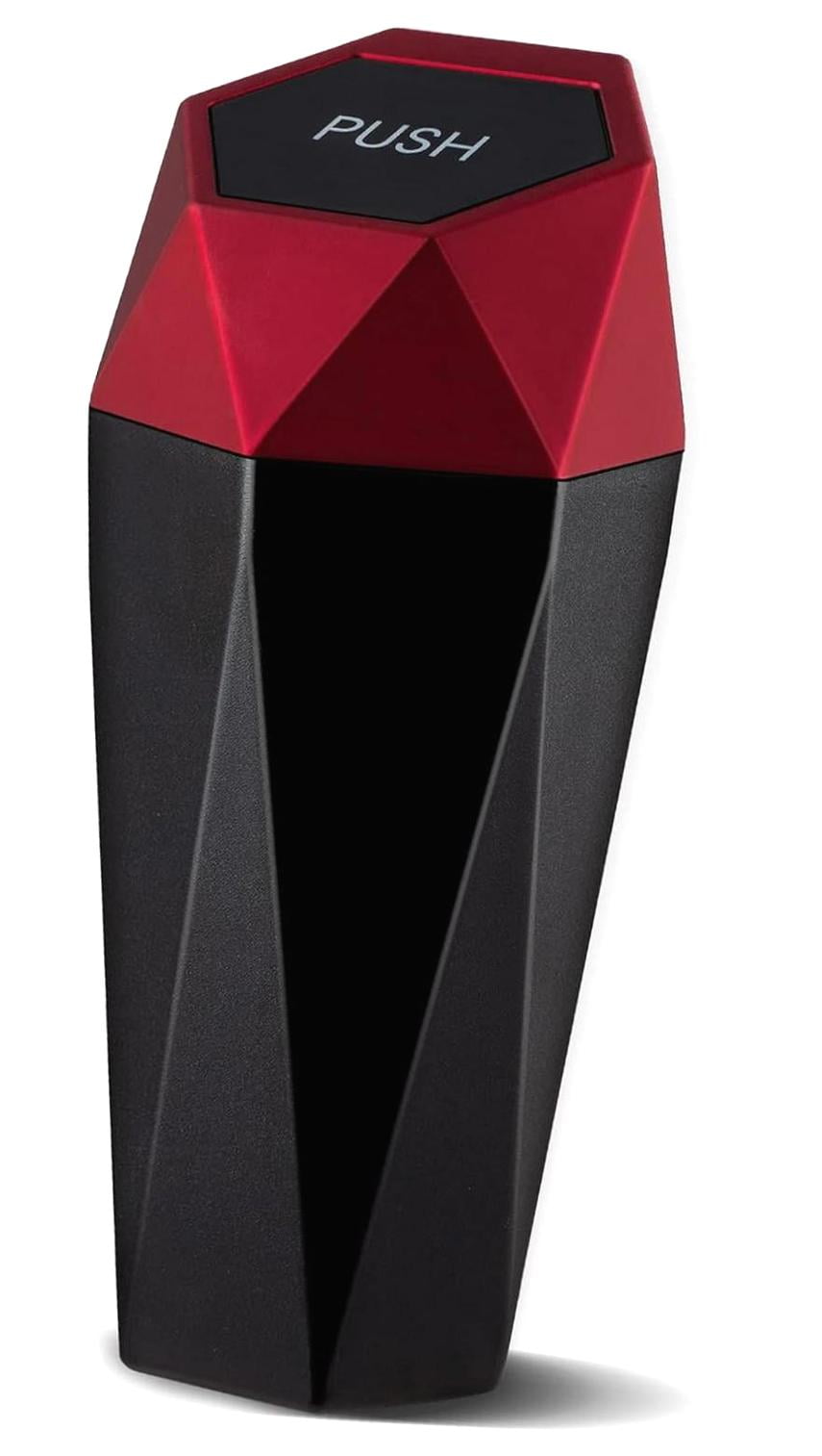 Fuliko Vehicle Waste Bin with Cover, Tiny Diamond Pattern Mobile ...