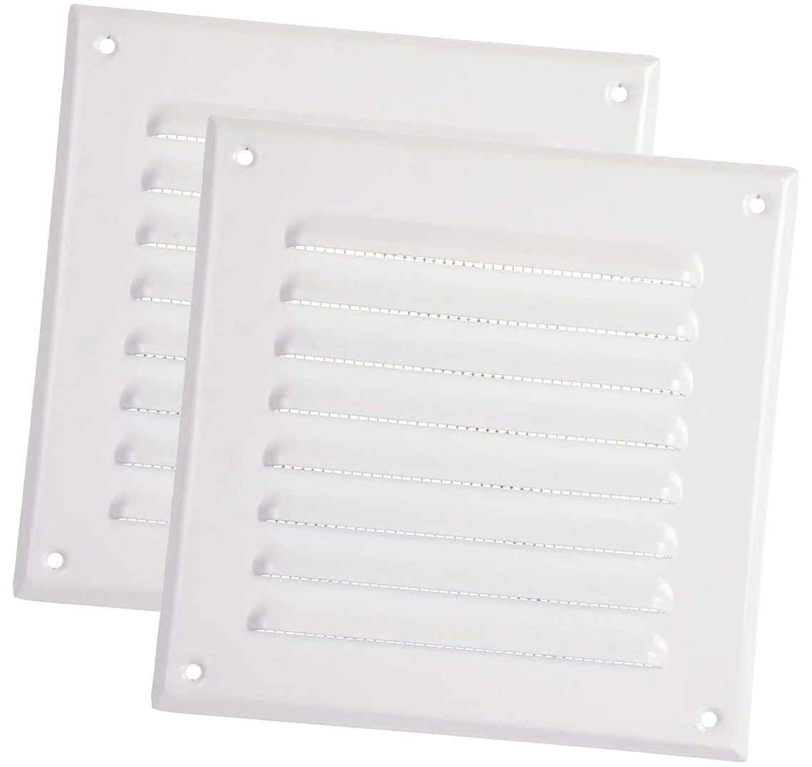 Fuliko Vent 5 5 Inch (Inner) Pack of 2 White Metal Square Soffit Air ...