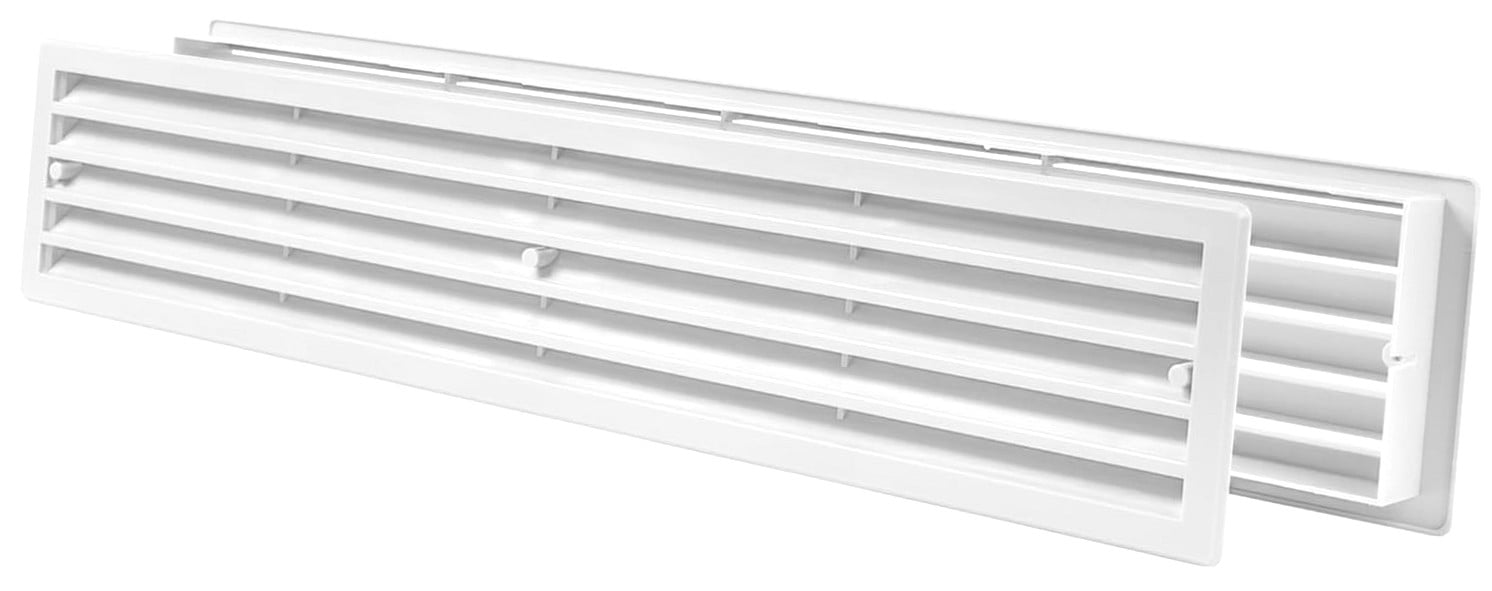 Fuliko Vent .7" 3.5" Inches White Door Grille Two-Sided Door Louvers ...