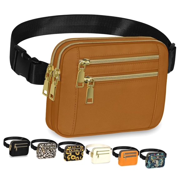 Fuliko Waist Packs for Belt Bags with Multiple and 4 Zipper ...