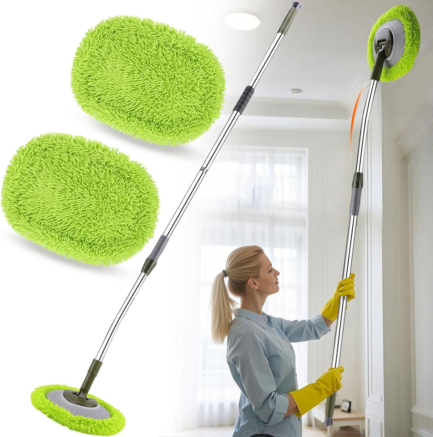 Fuliko Wall Cleaner, 71'' Wall Mop with Long Handle, Ceiling Dust Mop ...