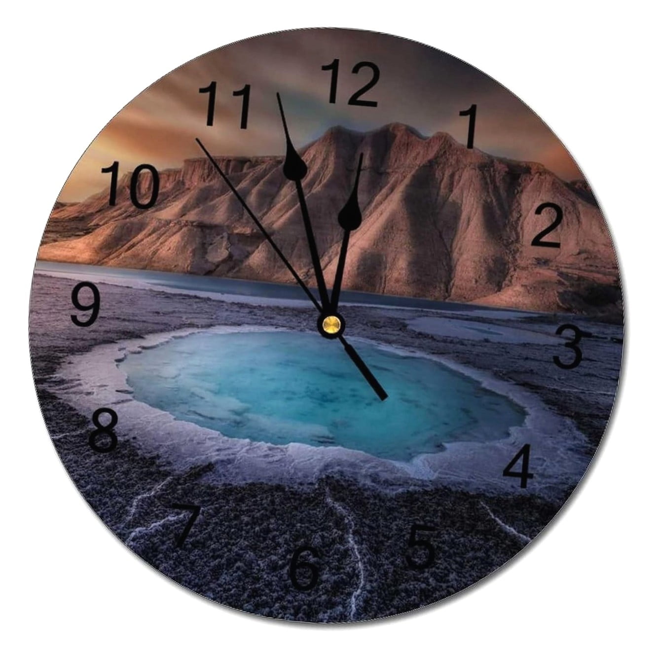 Fuliko Wall Clock Silent Non Ticking Clocks, Leh Mountain Ranges and ...
