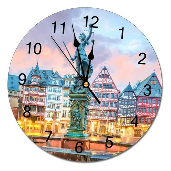 Fuliko Wall Clock Silent Non Ticking Clocks, Square Romerberg in ...