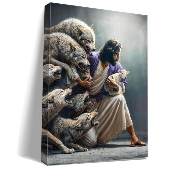 Fuliko Wall the Good Shepherd Saving Lost Sheep Shepherd Protecting ...