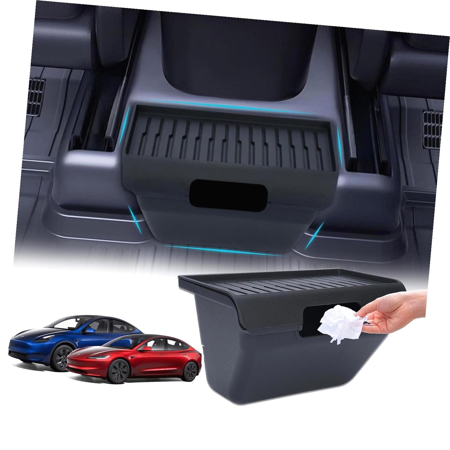 Fuliko Waste Bin for Model Y 2025-2020 Rear Console Organizer for Model ...