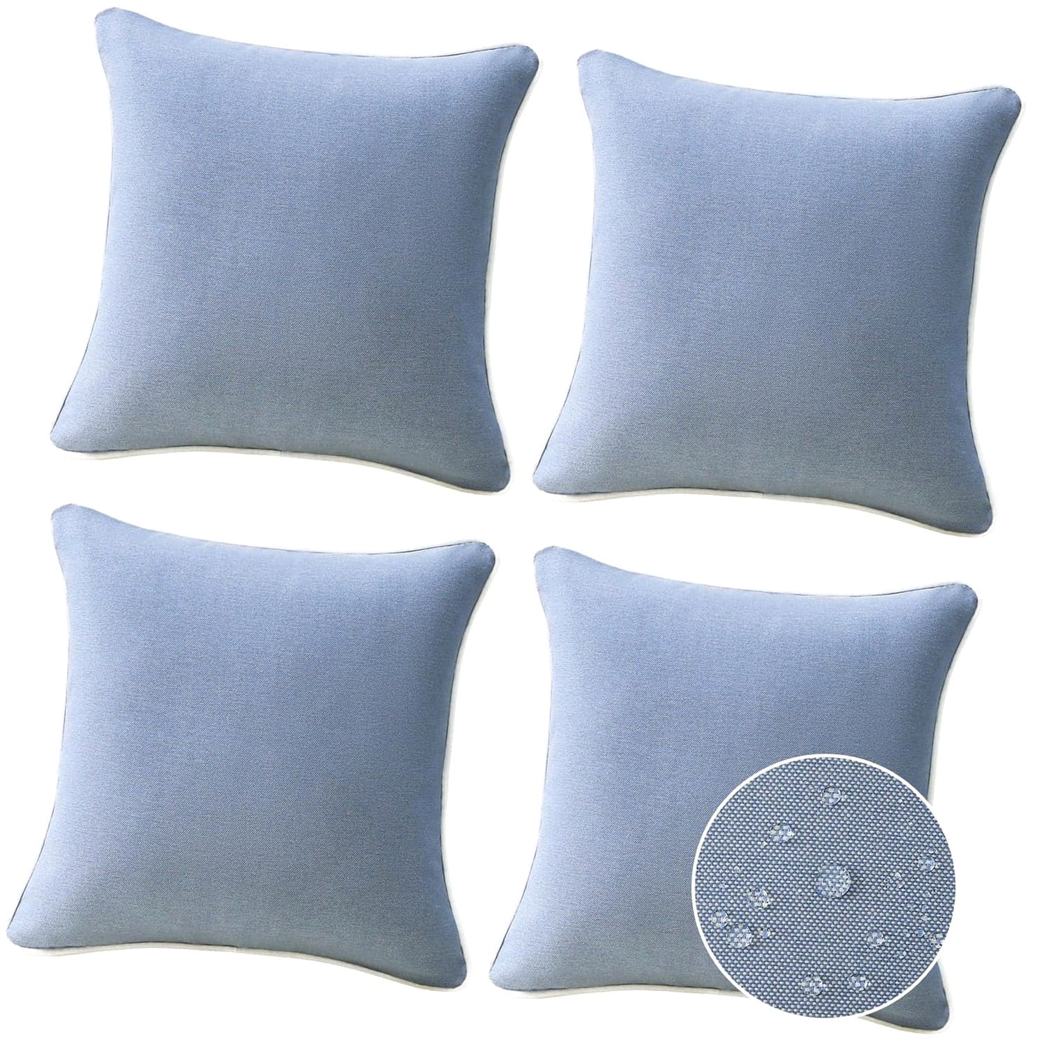 Fuliko Water Repellent Throw Pillows with Inserts, Set of 4, 18'' x18 ...