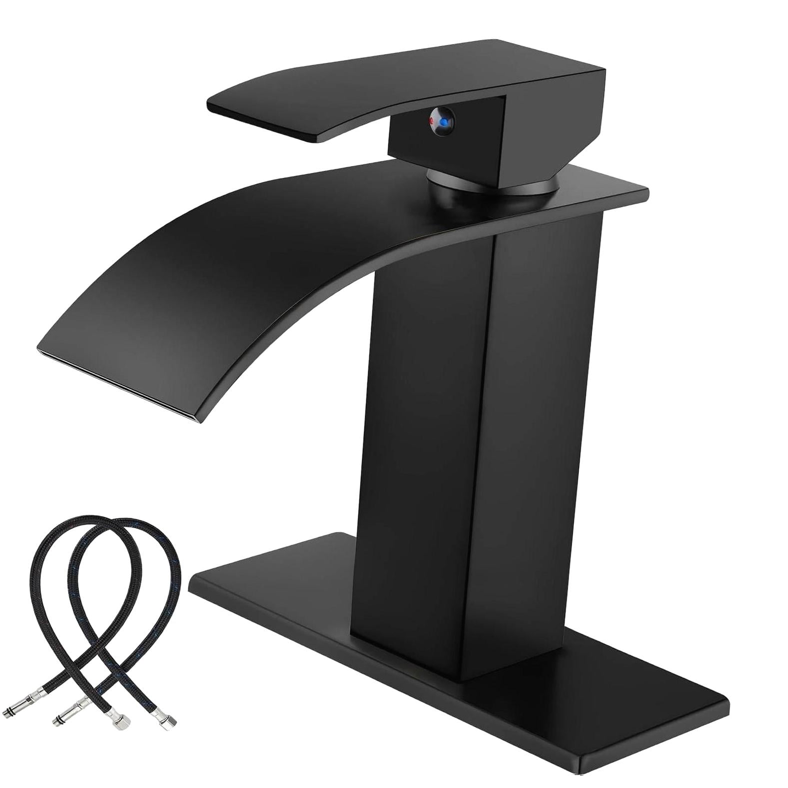 Fuliko Waterfall Spout Single Handle 1 Hole Bathroom Sink , RV Lavatory ...