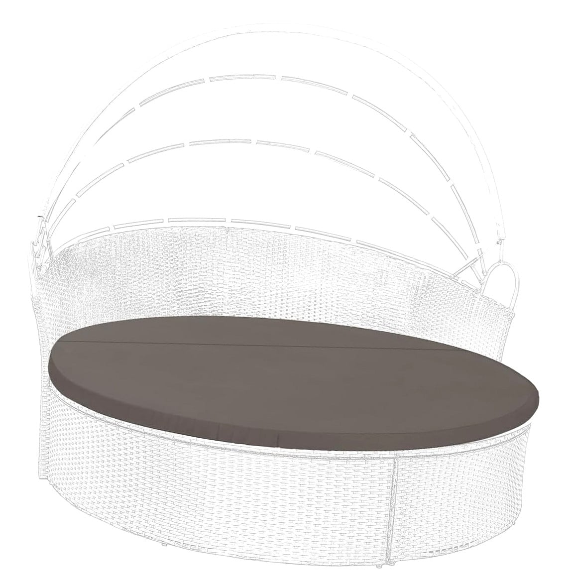 Fuliko Weatherproof Sunproof Round Bed Cover, with Round Sofa Sun Bed ...
