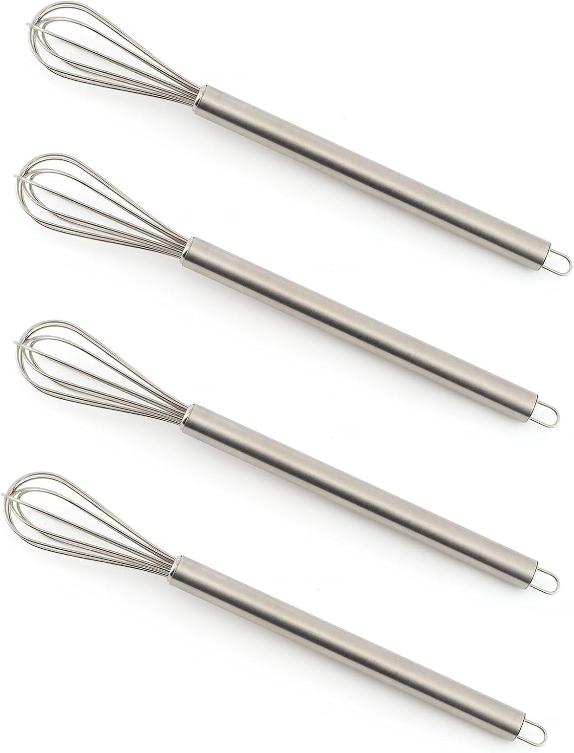 Fuliko Whisks 7 inch 304 Steel Whisk, Hand Mixer for Flour Cake Batter ...