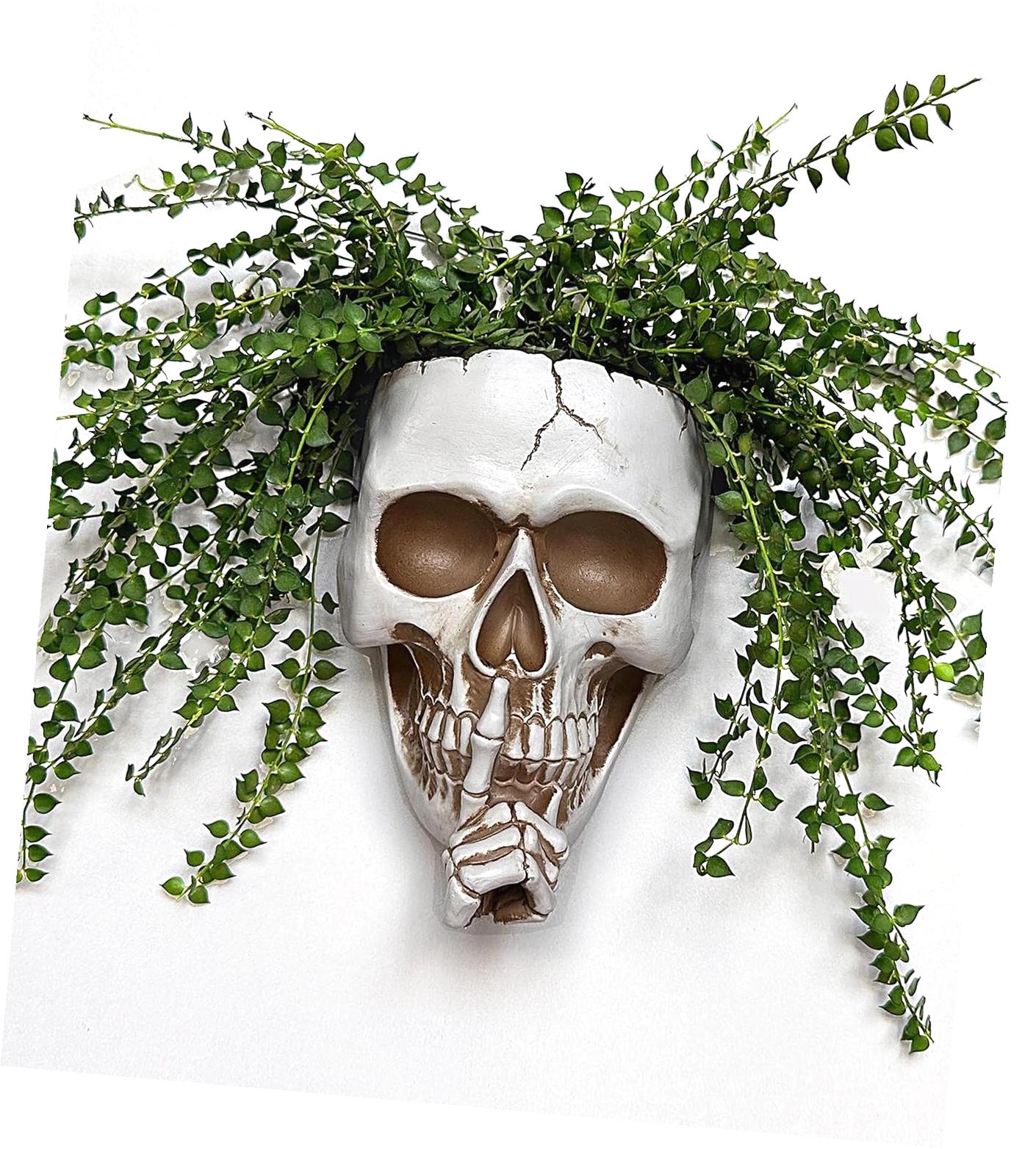 Fuliko White Plant Container for Plants, Decorative Pot, Gothic Vase ...