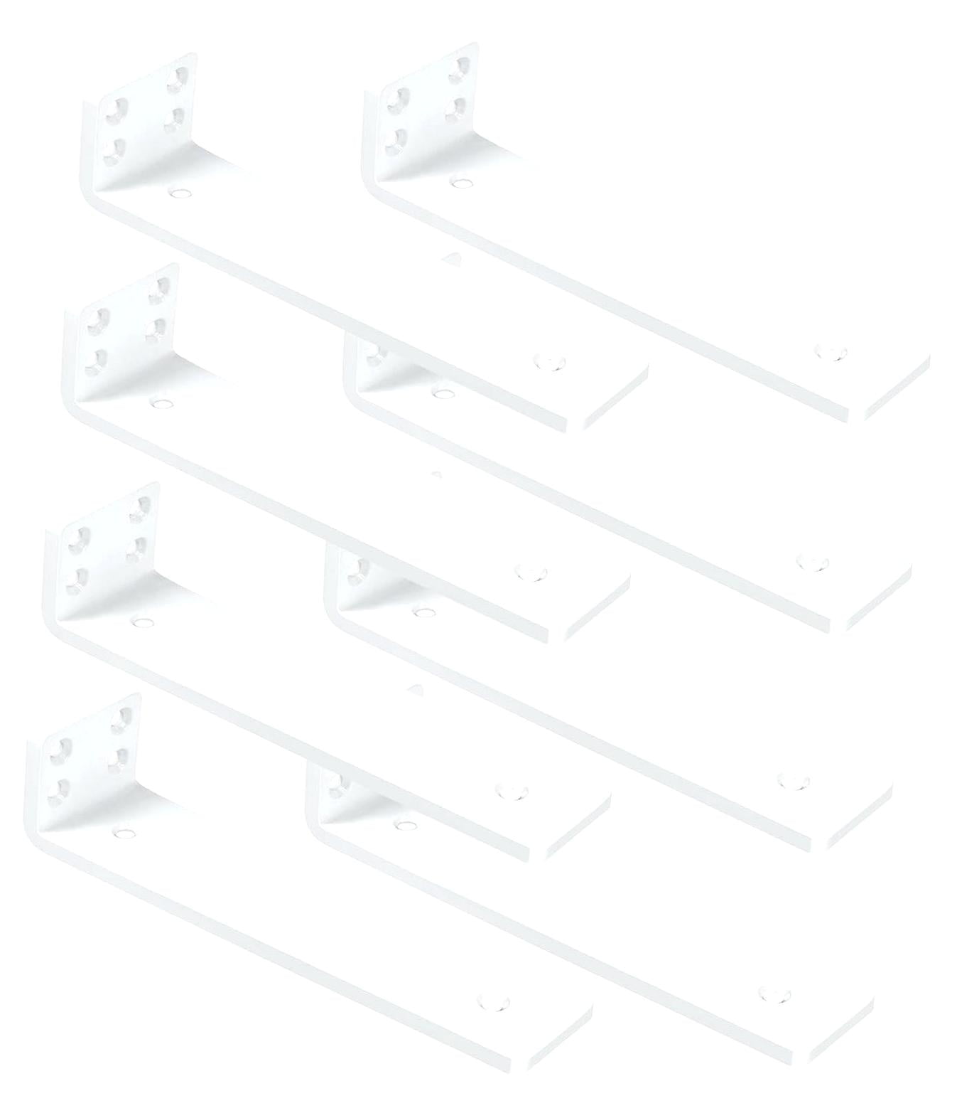 Fuliko White Suspended 12-Inch Shelf, Wall-Mounted 8-Pack , Metal L ...
