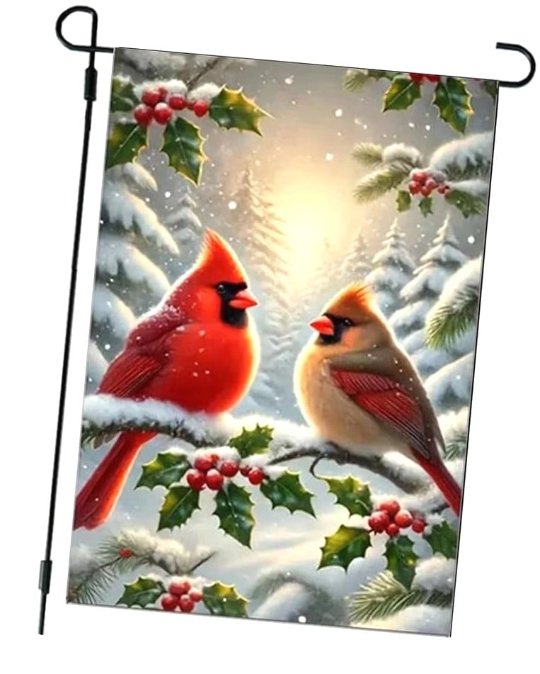Fuliko Winter 12x18 Double-Sided, Holiday Christmas Flags Winter ...