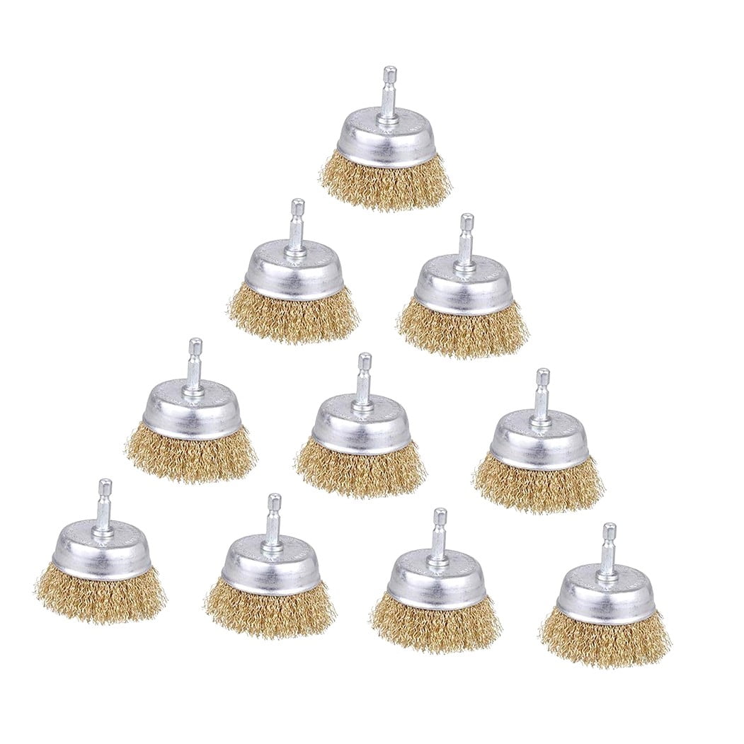 Fuliko Wire Cup with 1/4-Inch Hex Shank, 3-Inch Wire Drill Set for Rust ...