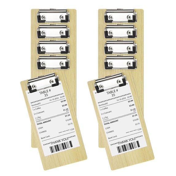 Fuliko Wood Check Presenters Guest Check Book Waitress Server Note for ...