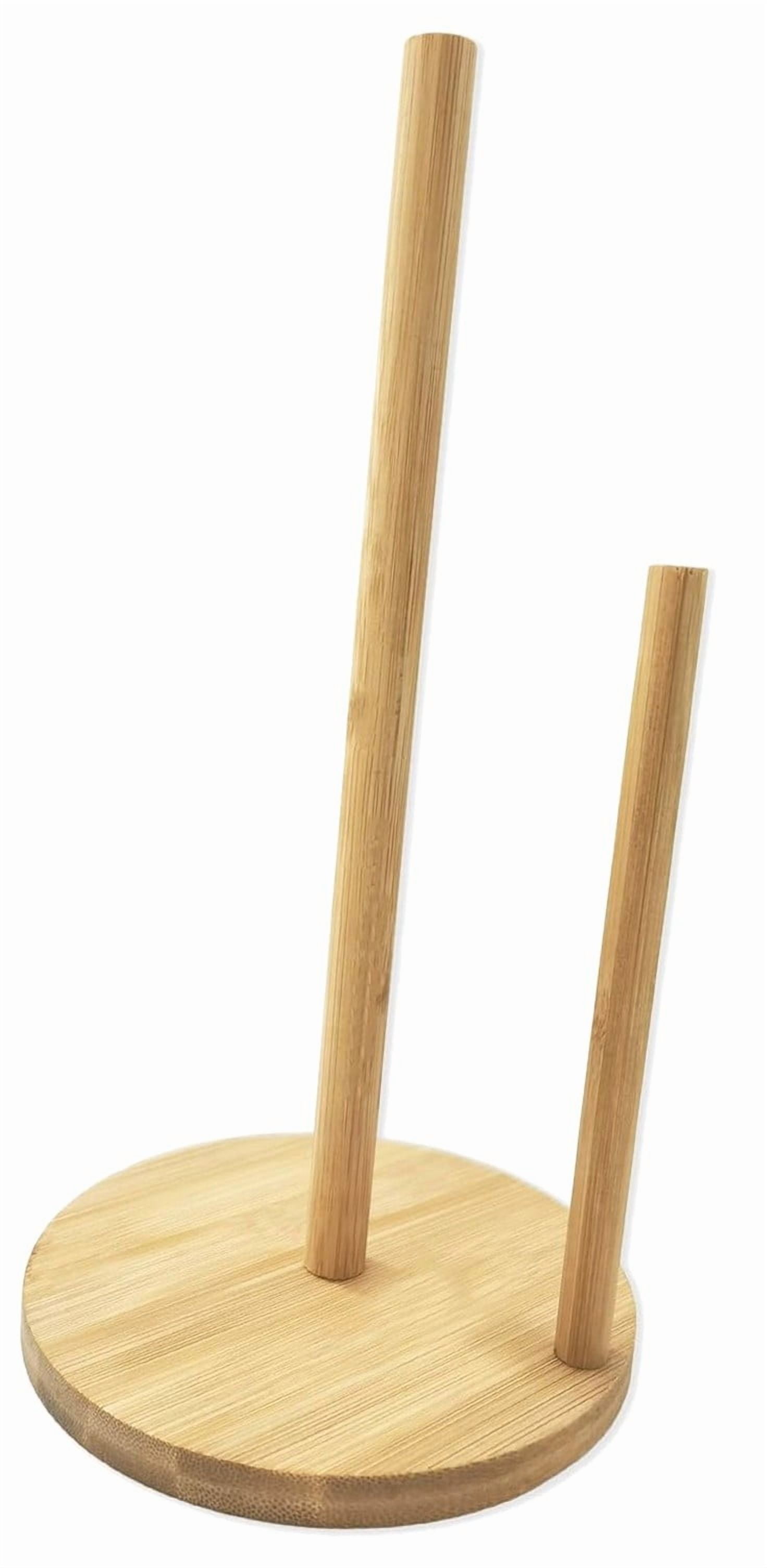 Fuliko Wooden Paper Holder Countertop Stand with Wood Base ...