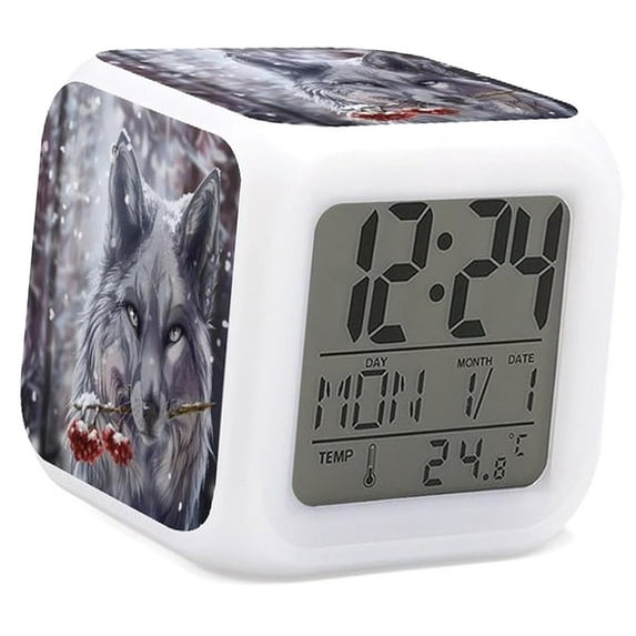 Fuliko Wormhole Alarm Clock with 7 Color Changing Wake Clock Decor for ...