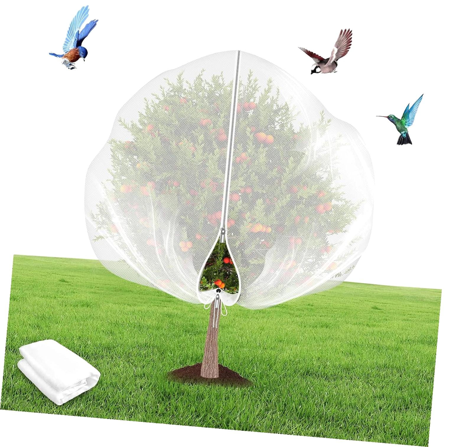 Fuliko Zippered Fruit Tree Net Cover with Drawstring, Large Bird ...