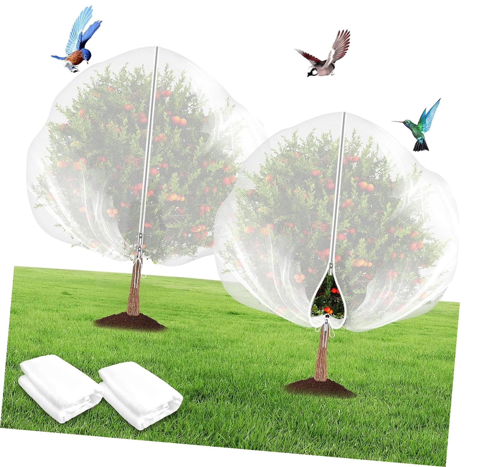 Fuliko Zippered Fruit Tree Net Cover with Drawstring, Large Bird ...