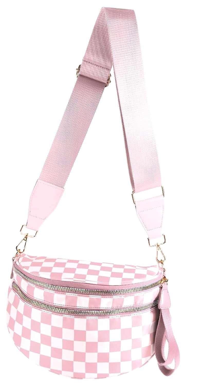 Fuliko and White Checkered Bag Bum Bag for , Spacious Checkered Purse ...
