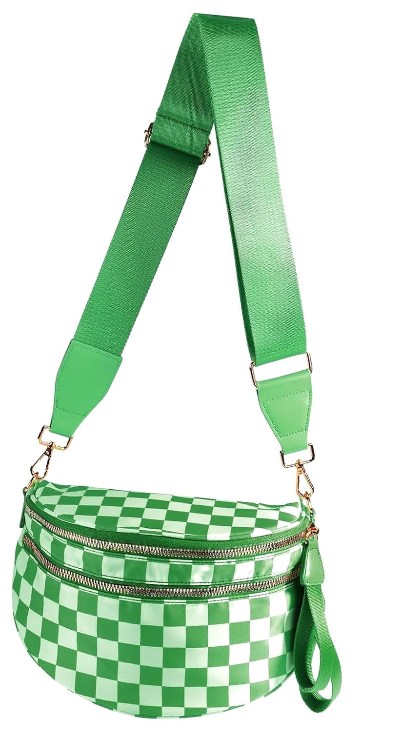 Fuliko and White Checkered Bag Bum Bag for , Spacious Checkered Purse ...