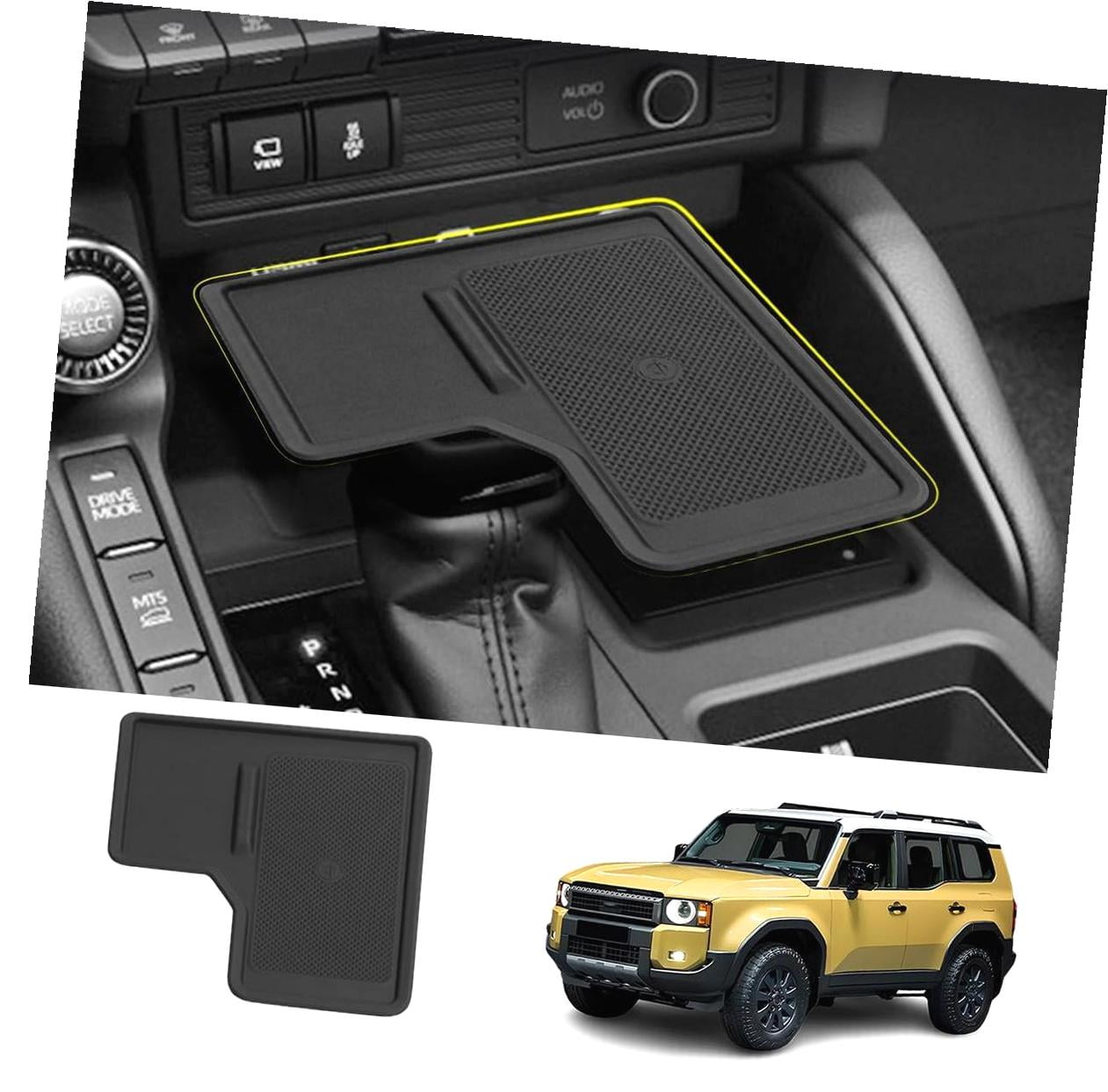 Fuliko presents the 2024 2025 Cruiser LC250 J250 Prado Center Console Wireless Charging Mat, a ...