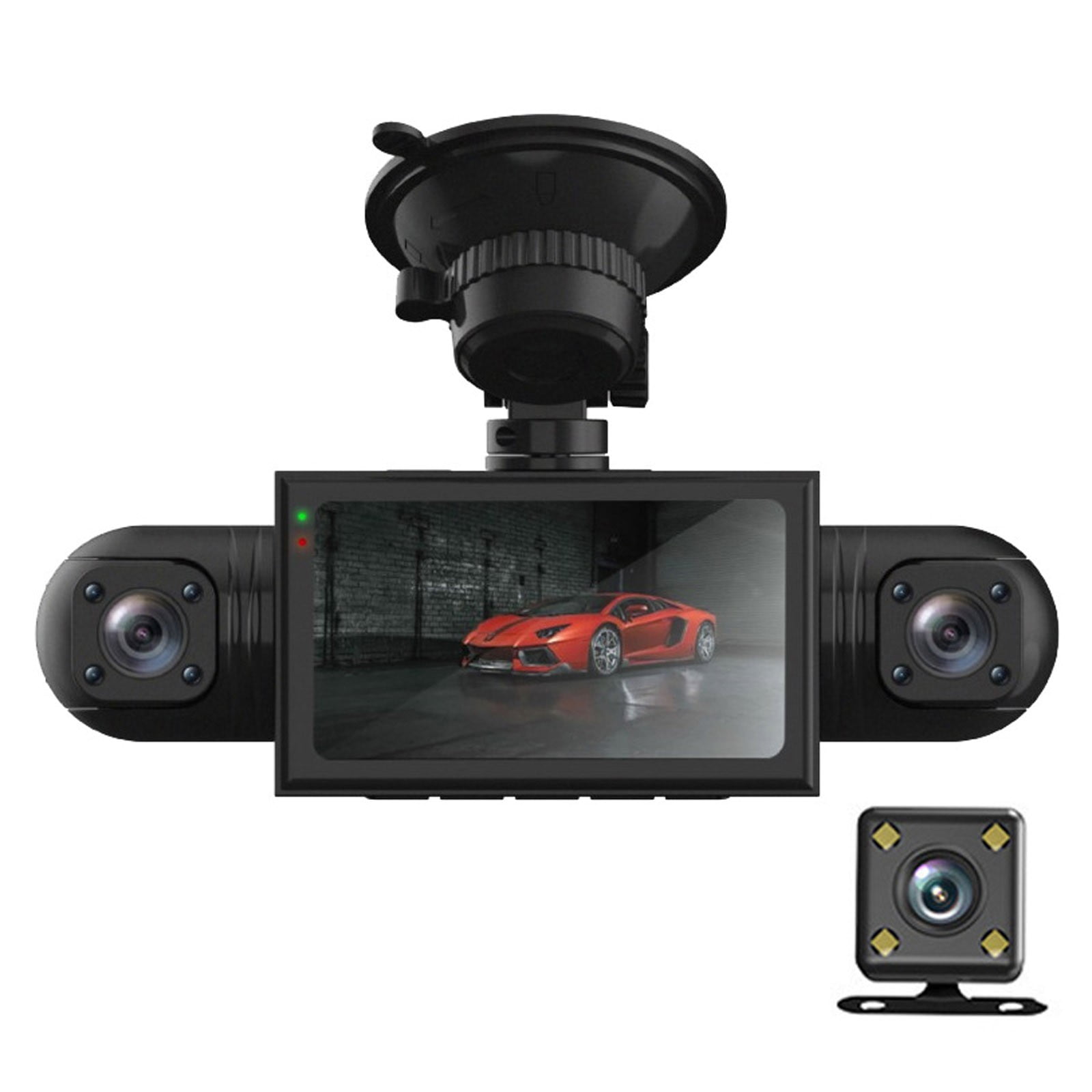 Full 1080P Tri-Channel Vehicle Cam with Built-In WiFi Connectivity and ...