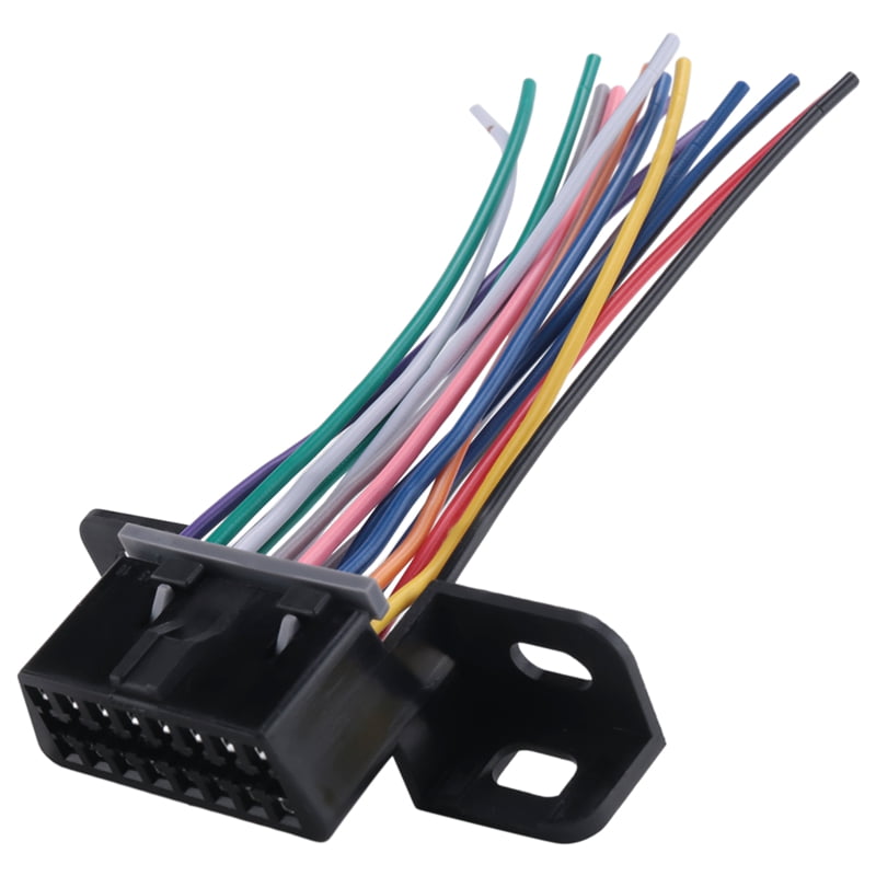 Full 16 Pin J1962F OBD2 Female to Male DIY Fixed Harness Adapter ...