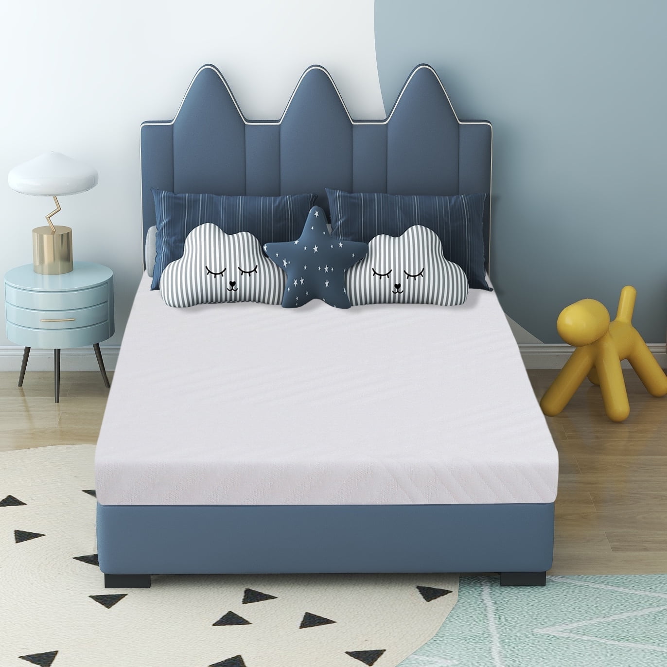 "Full Size 6"" Memory Foam Mattress with Graphene Fabric Cover, Bed in ...