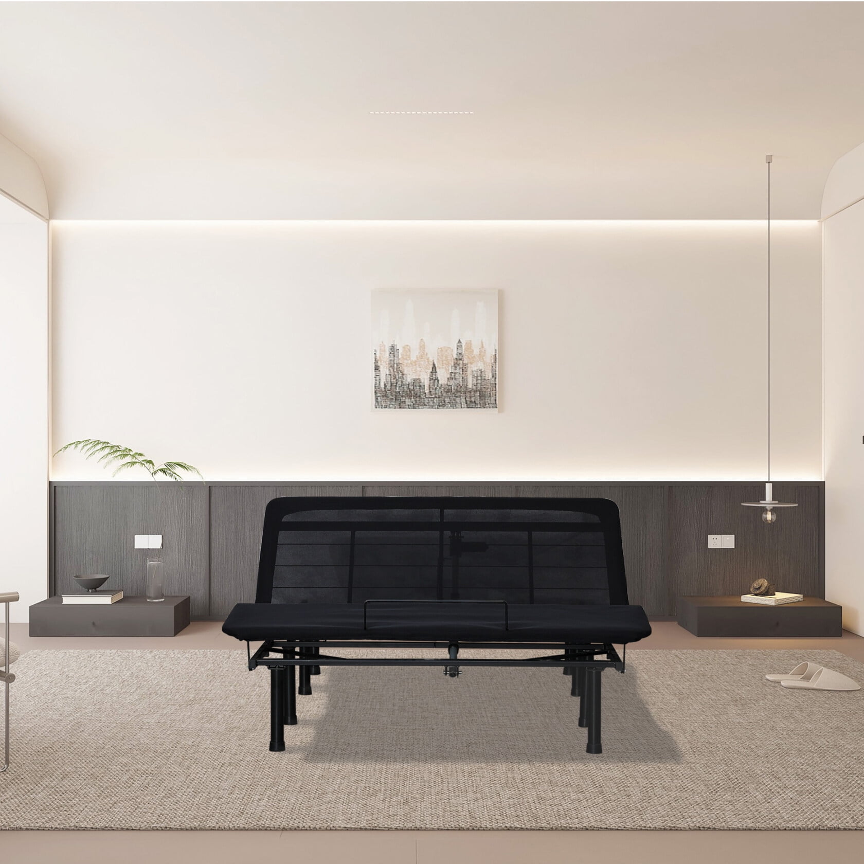 Full Adjustable Bed Frame, Three Fold Adjustable Bed Base with ...