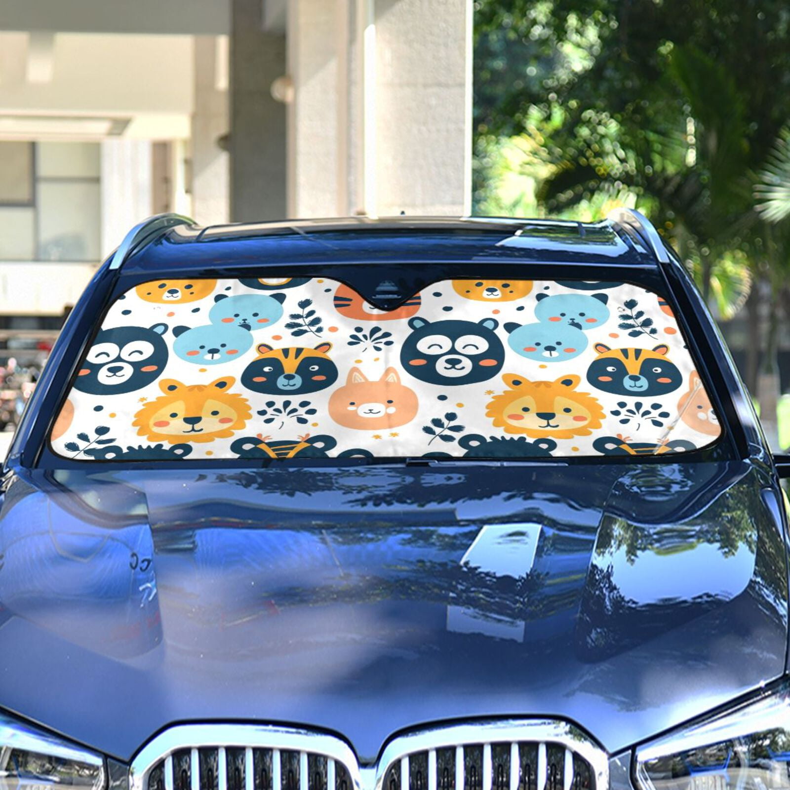 Full Animals Leaves Automotive Front Car Windshield Sun Shade Reflector ...