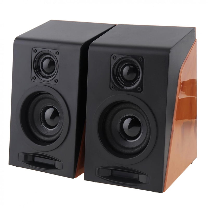 Full Antimagnetic 52mm 6W Mini USB 2.0 Computer Wood Subwoofer Speakers ...