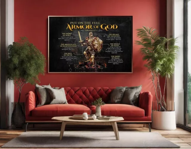 Full Armor Of God Poster Print, God Wall Art Home Decor, Christian Gift ...