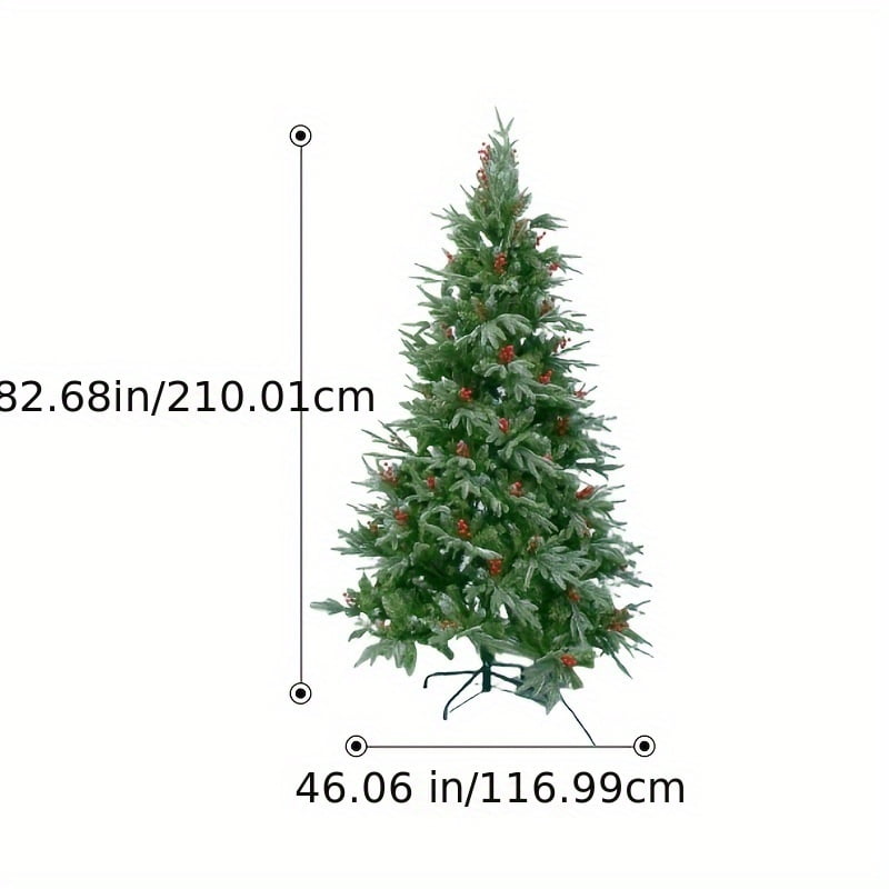 Full Artificial Christmas Tree - PET+PVC Construction with Red Berry ...