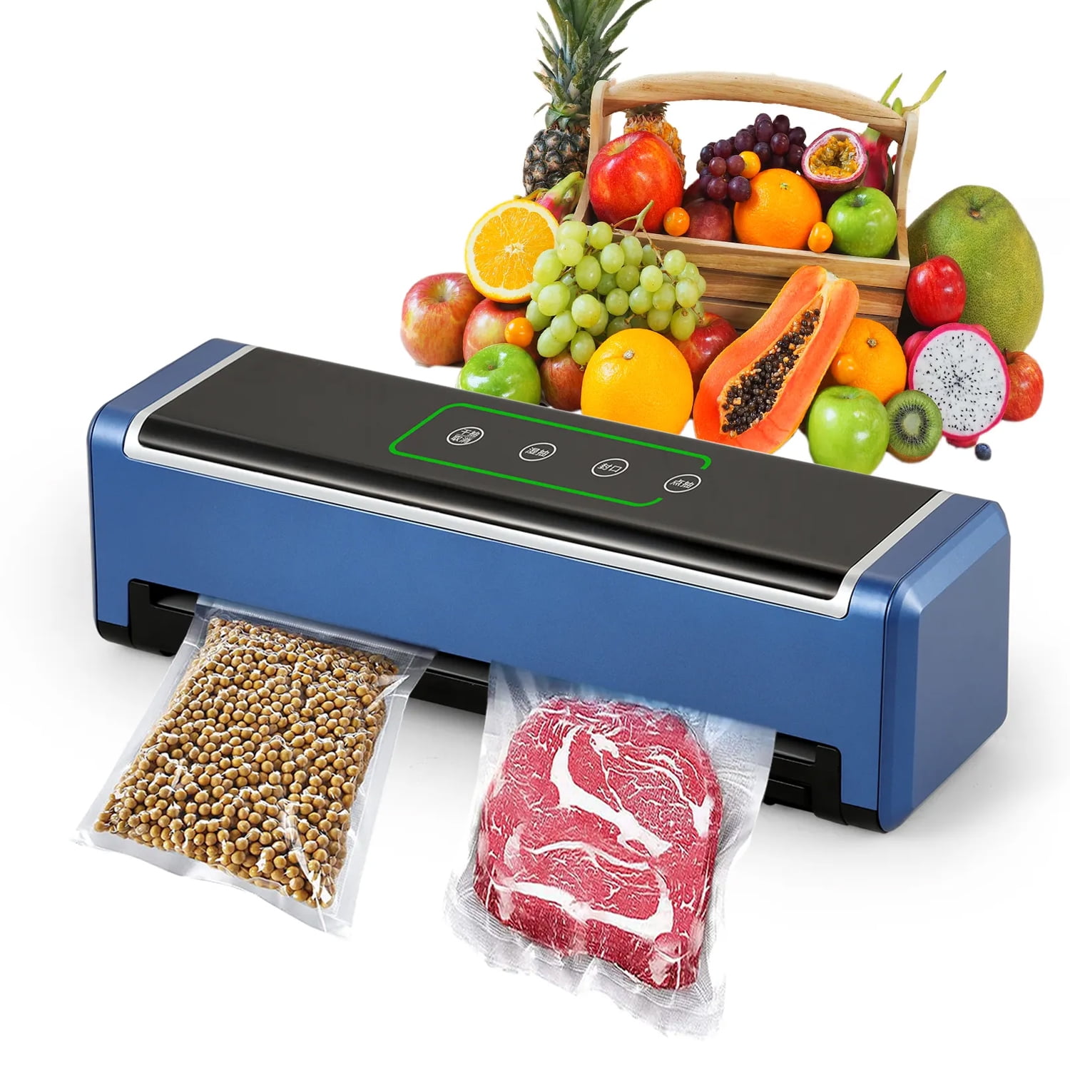 Full Automatic Food Vacuum Sealer Machine (80KPA) with Free 10pcs Seal ...