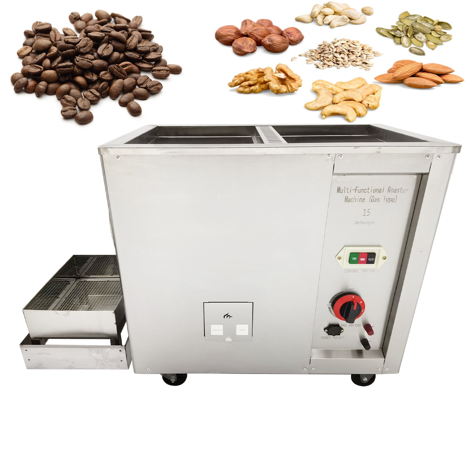 Full-Automatic Gas Type Stainless Steel Coffee Roaster Nuts Bean ...