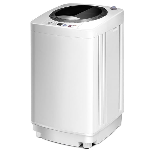 Costway Full-Auto Laundry Wash Machine, 7.7 lbs, Compact Portable ...