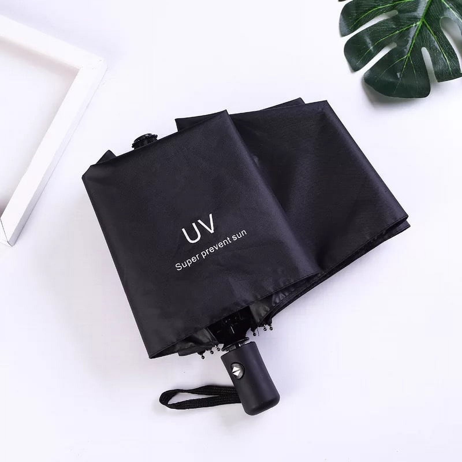Full Automatic Umbrella Large Folding Black Rubber Sunscreen Sun ...