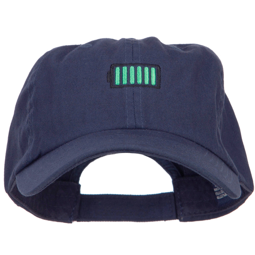 Full Battery Symbol Embroidered Cotton Cap - Navy OSFM - Walmart.com