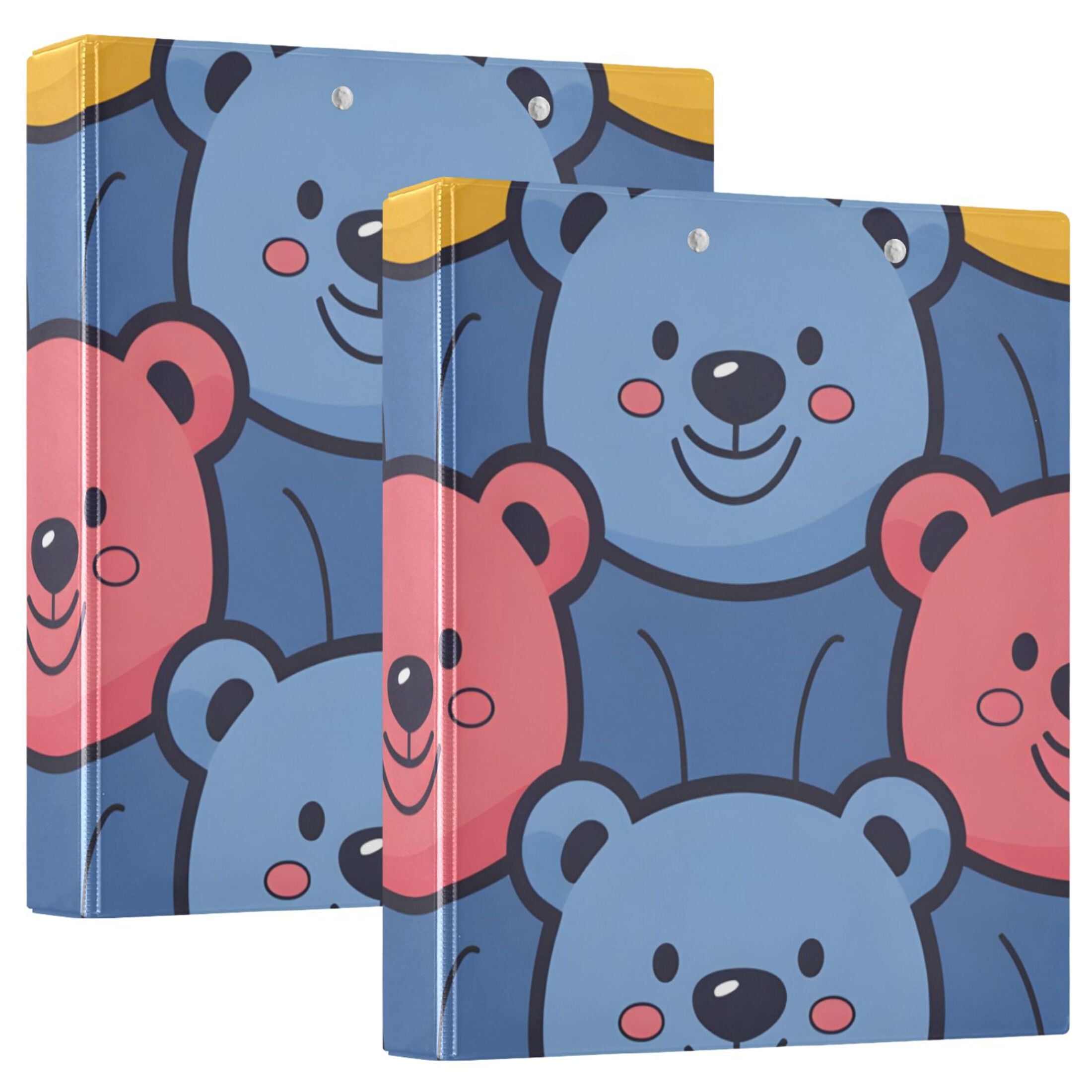 Full Bears 3 Ring Binders 1.5 inch Hardcover File Folders with Interior ...