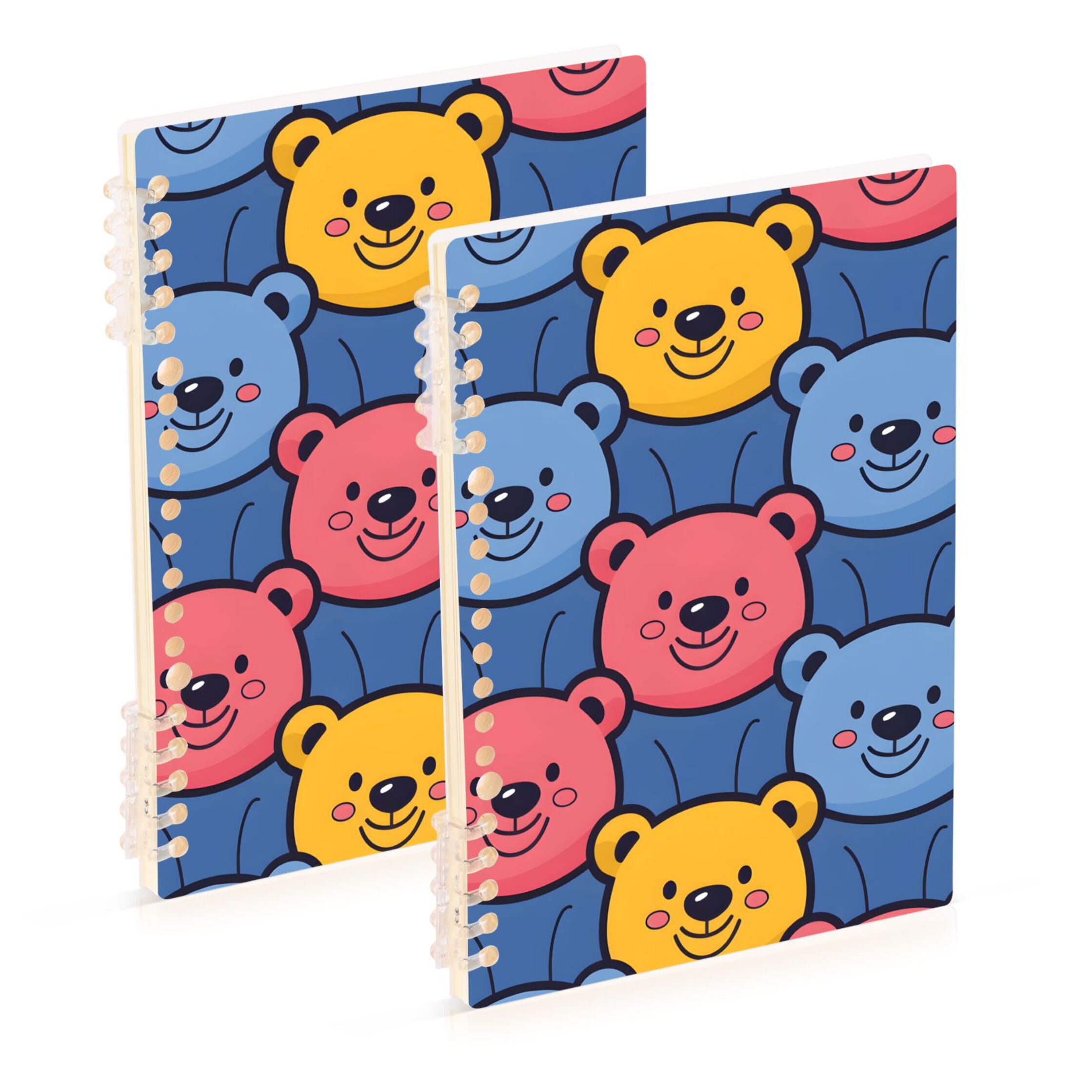 Full Bears Ring Binder Notebook Journey Note Diary College Ruled Spiral ...