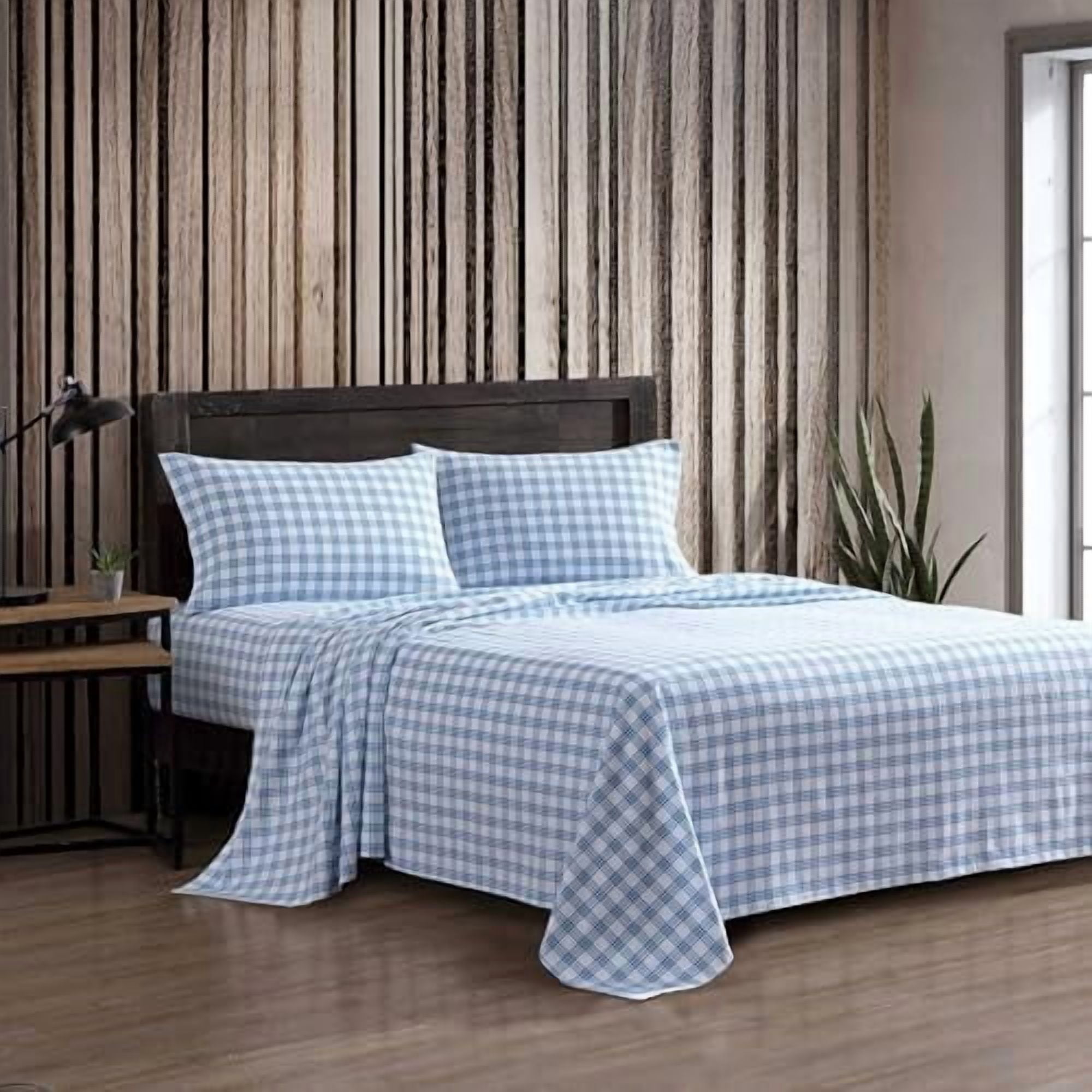 - Full Bed Sheets, Cotton Flannel Bedding Set with Matching Pillowcases ...